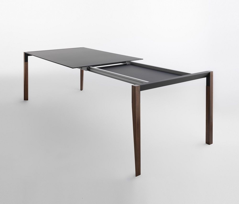 Tango Estensibile Table extensible Casamania Horm | Noyer | Noir RAL Design 000 25 00 | D 100 x ...